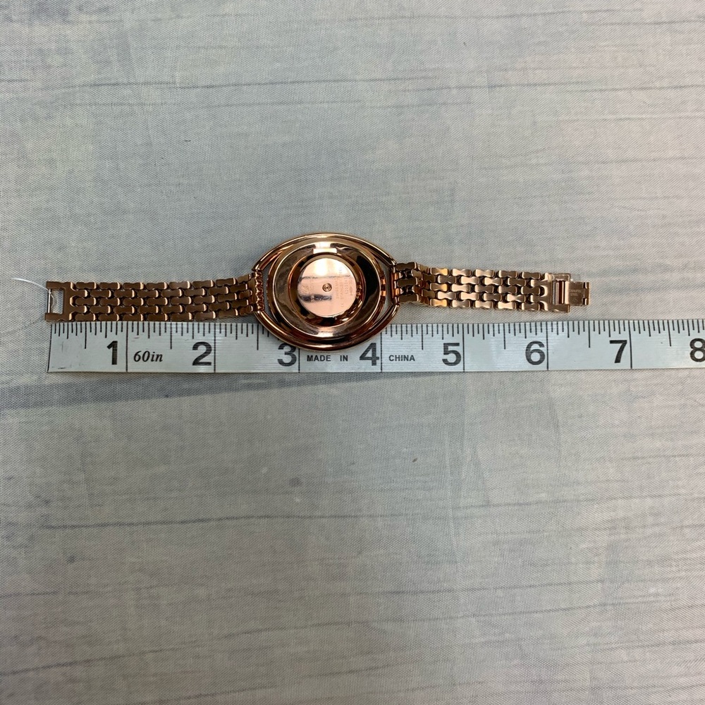 Crystalline Oval Rose-Gold Tone Watch - Gem